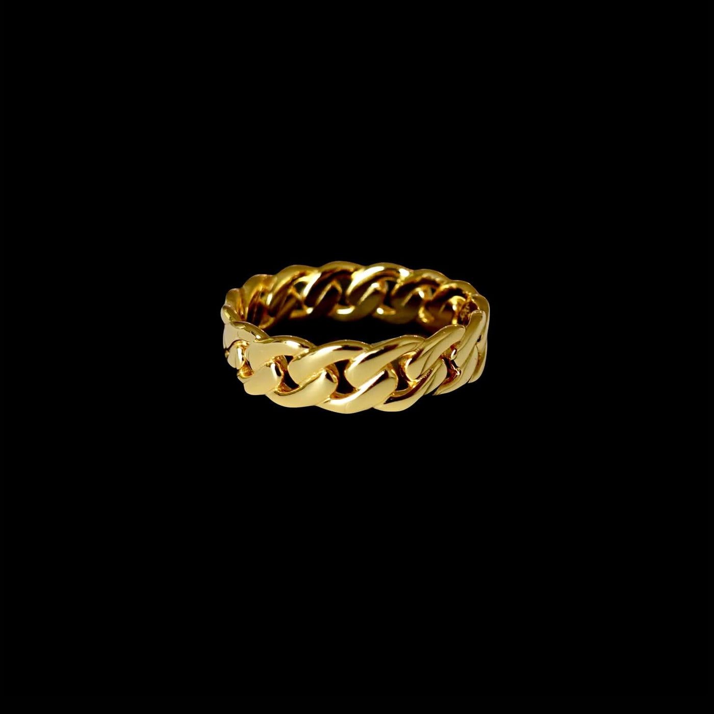 Cuban Link Ring Gold